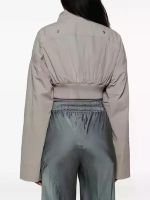 Rick Owens Cropped Zip-front Bomber Jacket - Grey