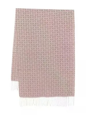 Liu Jo Monogram Fringed Scarf - Neutrals