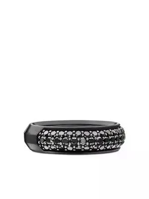 David Yurman Titanium Diamond Pavé Ring - Black