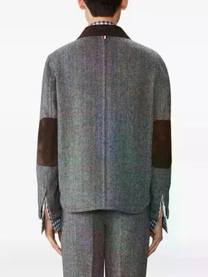 Thom Browne Herringbone Tweed Overshirt - Grey