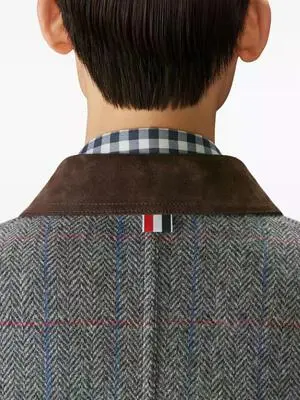 Thom Browne Herringbone Tweed Overshirt - Grey