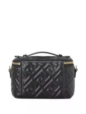 Fendi Ff-embossed Leather Makeup Bag - Black