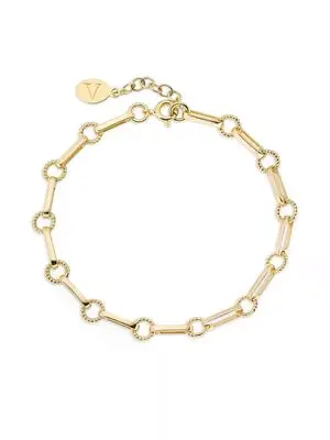 V JEWELLERY Twisted-link Chain Bracelet - Gold
