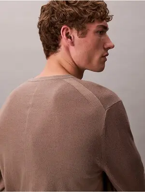 Calvin Klein Merino Wool Classic Sweater - Taupe Tone
