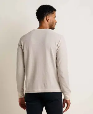 TOAD & CO Framer Ii Long Sleeve Crew - Heather Grey Stripe