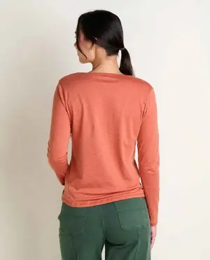 TOAD & CO Marley Long Sleeve V-neck Tee - Clay