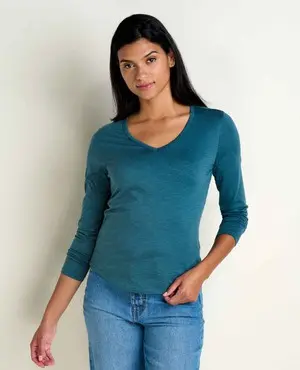 TOAD & CO Marley Long Sleeve V-neck Tee - Twilight