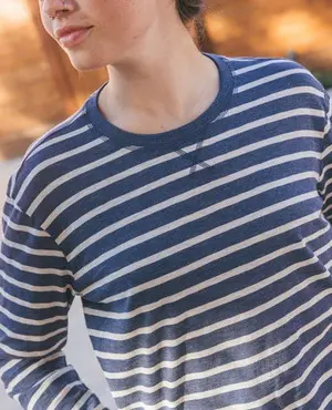 TOAD & CO Boundless Jersey Long Sleeve Tee - Canal Pattern