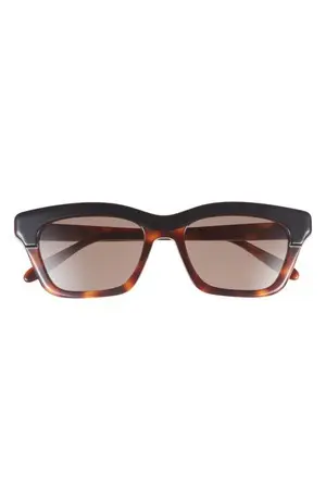 Loewe Slim 53mm Rectangular Sunglasses - Dark Havana /brown