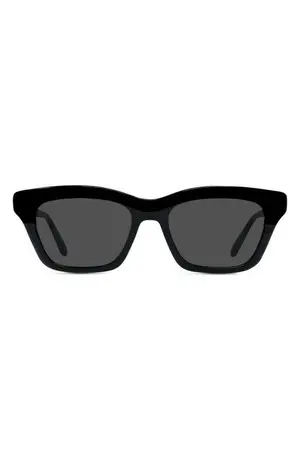 Loewe Slim 53mm Rectangular Sunglasses - Shiny Black/smoke
