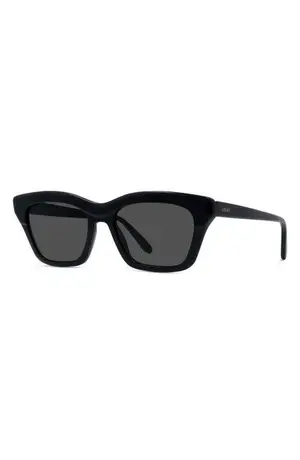 Loewe Slim 53mm Rectangular Sunglasses - Shiny Black/smoke