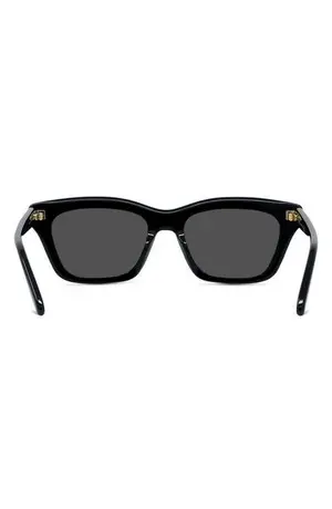 Loewe Slim 53mm Rectangular Sunglasses - Shiny Black/smoke