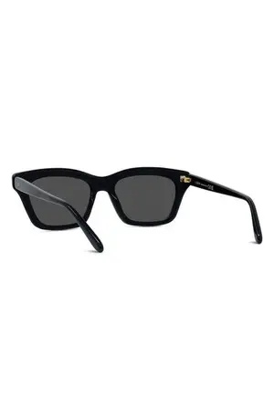 Loewe Slim 53mm Rectangular Sunglasses - Shiny Black/smoke