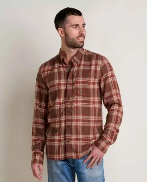 TOAD & CO Airsmyth Long Sleeve Shirt - Chestnut Tartan
