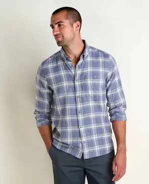 TOAD & CO Airsmyth Long Sleeve Shirt - Ocean Pattern