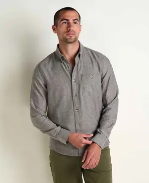 TOAD & CO Airsmyth Long Sleeve Shirt - Soot Pattern