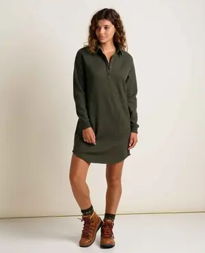 TOAD & CO Bitterroot Long Sleeve Shirt Dress - Olive