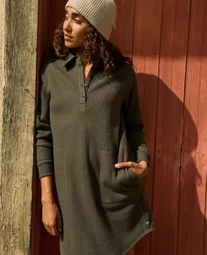 TOAD & CO Bitterroot Long Sleeve Shirt Dress - Olive