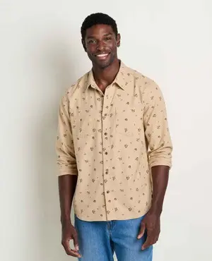 TOAD & CO Pinevale Long Sleeve Shirt - Chai Print
