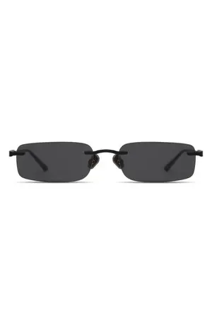 ELISA JOHNSON Kendall 55mm Rimless Rectangular Sunglasses - Gloss Black