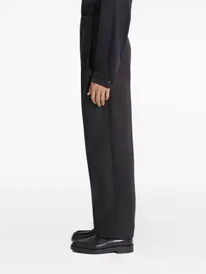 Zegna Pleated Wool Trousers - Brown