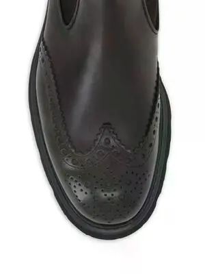 DOUCAL'S Perforated Chelsea Boots - Brown