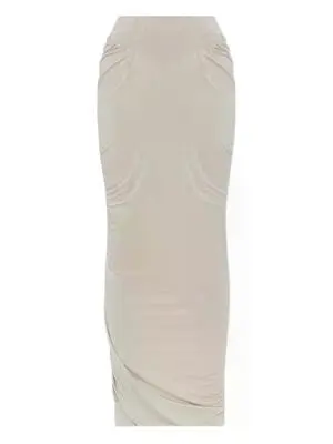 ENTIRE STUDIOS Draped Jersey Maxi Skirt - White