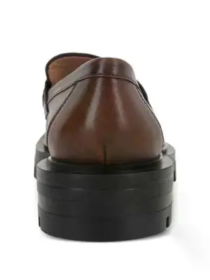 Santoni Leather Penny Loafers