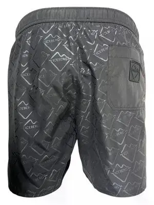 Iceberg Logo-pattern Swim Shorts