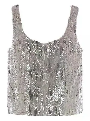Elie Saab Sequin Embellished Sleeveless Top
