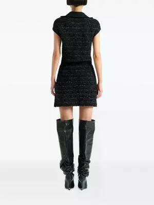 Balmain Tweed Mini Skirt - Black