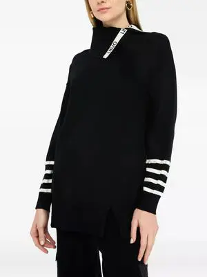 Liu Jo Roll-neck Top With Striped Cuffs