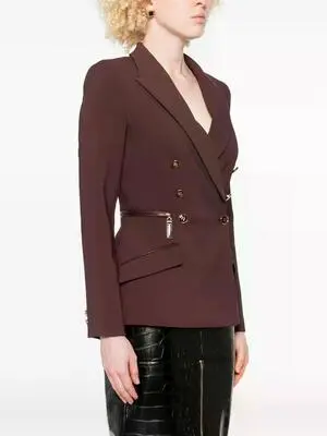 Elisabetta Franchi Double-breasted Zip-detail Jacket