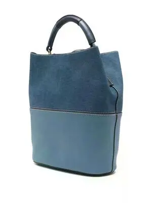 Furla Denim-panel Tote Bag