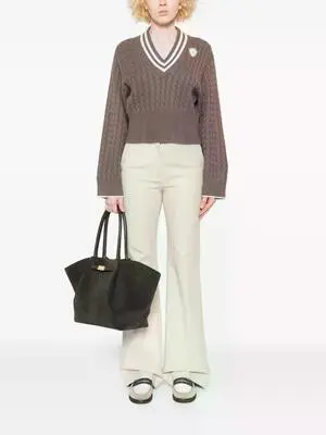 Brunello Cucinelli Cable-knit V-neck Sweater
