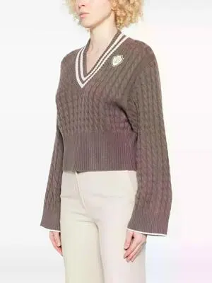 Brunello Cucinelli Cable-knit V-neck Sweater