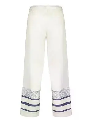BAZISZT Striped Straight-leg Trousers