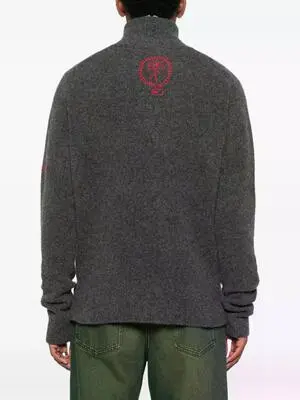 VIVIENNE WESTWOOD Embroidered-logo Half-zip Sweater