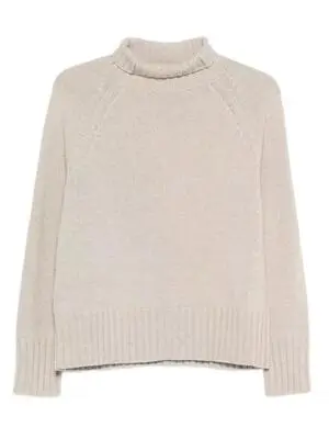 Max Mara Funnel Neck Raglan Sleeve Sweater - Brown