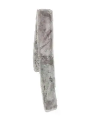 TOTEME Shearling Tuxedo Scarf - Grey
