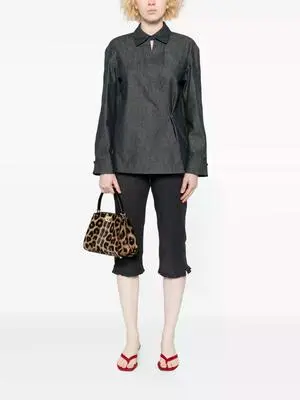 Fendi Wrap-effect Denim Shirt