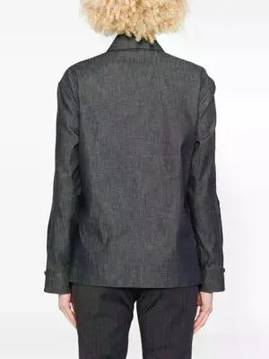 Fendi Wrap-effect Denim Shirt
