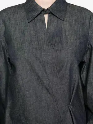 Fendi Wrap-effect Denim Shirt