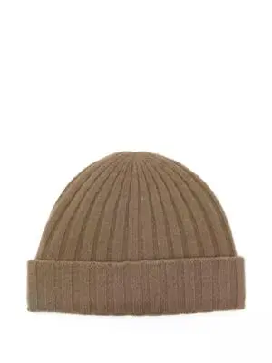 TOTEME Ribbed Cashmere Beanie - Neutrals