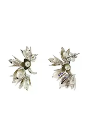 Simone Rocha Pearl-embellished Flower Earrings