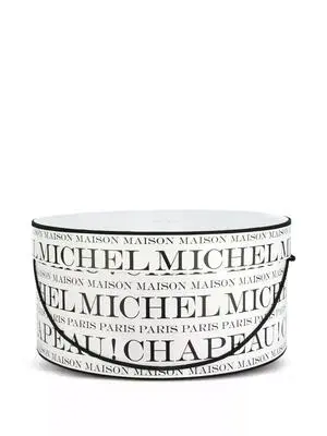 MAISON MICHEL Logo Hat Box - White