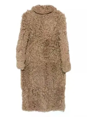 BLANCHA Shearling Single-breasted Coat
