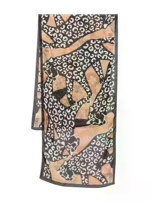 ALVIERO MARTINI 1° CLASSE Mix-print Scarf - Black