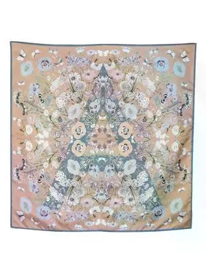 ASPINAL OF LONDON Botanical Silk Scarf - Neutrals
