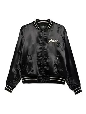Amiri Embroidered Satin Bomber Jacket